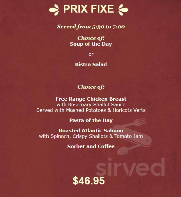 Bistro Les Amis menu in New York, New York, USA