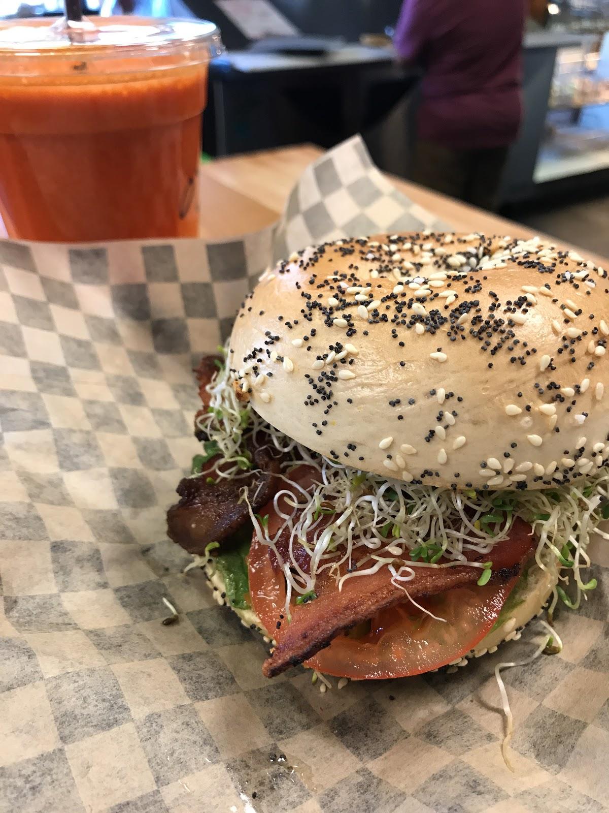 Freshies Bagels and Juice menu in Hood River, Oregon, USA