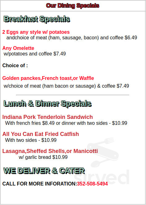 Menu for Hwy 441 Diner in Tavares, FL | Sirved