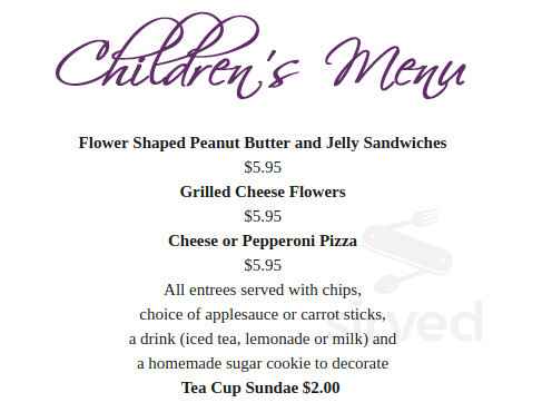 Menu for Dragonfly Tea Room & Gift Shop in Canal Fulton, OH | Sirved