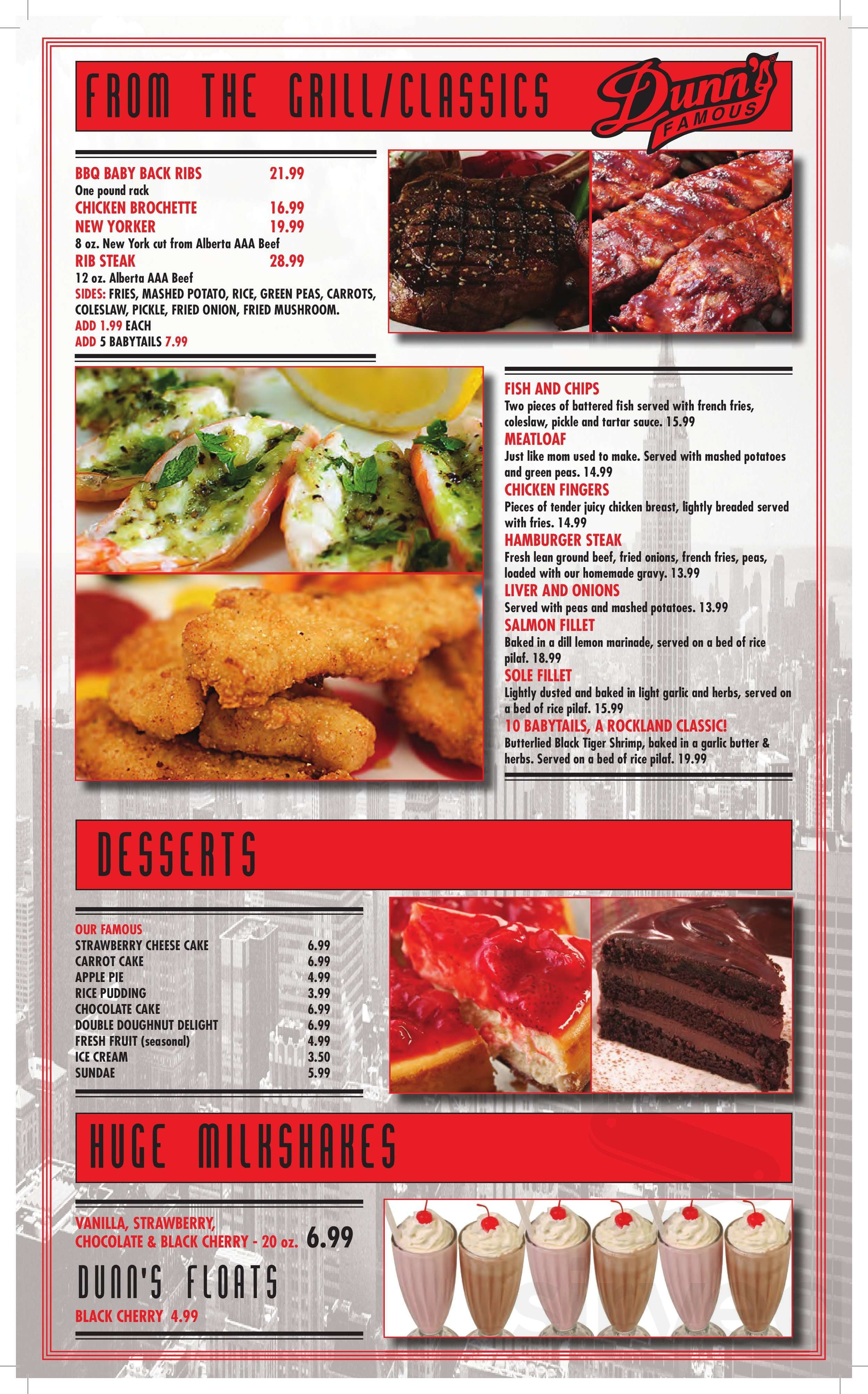 Benny’s All Day menus in Rockland, Ontario, Canada
