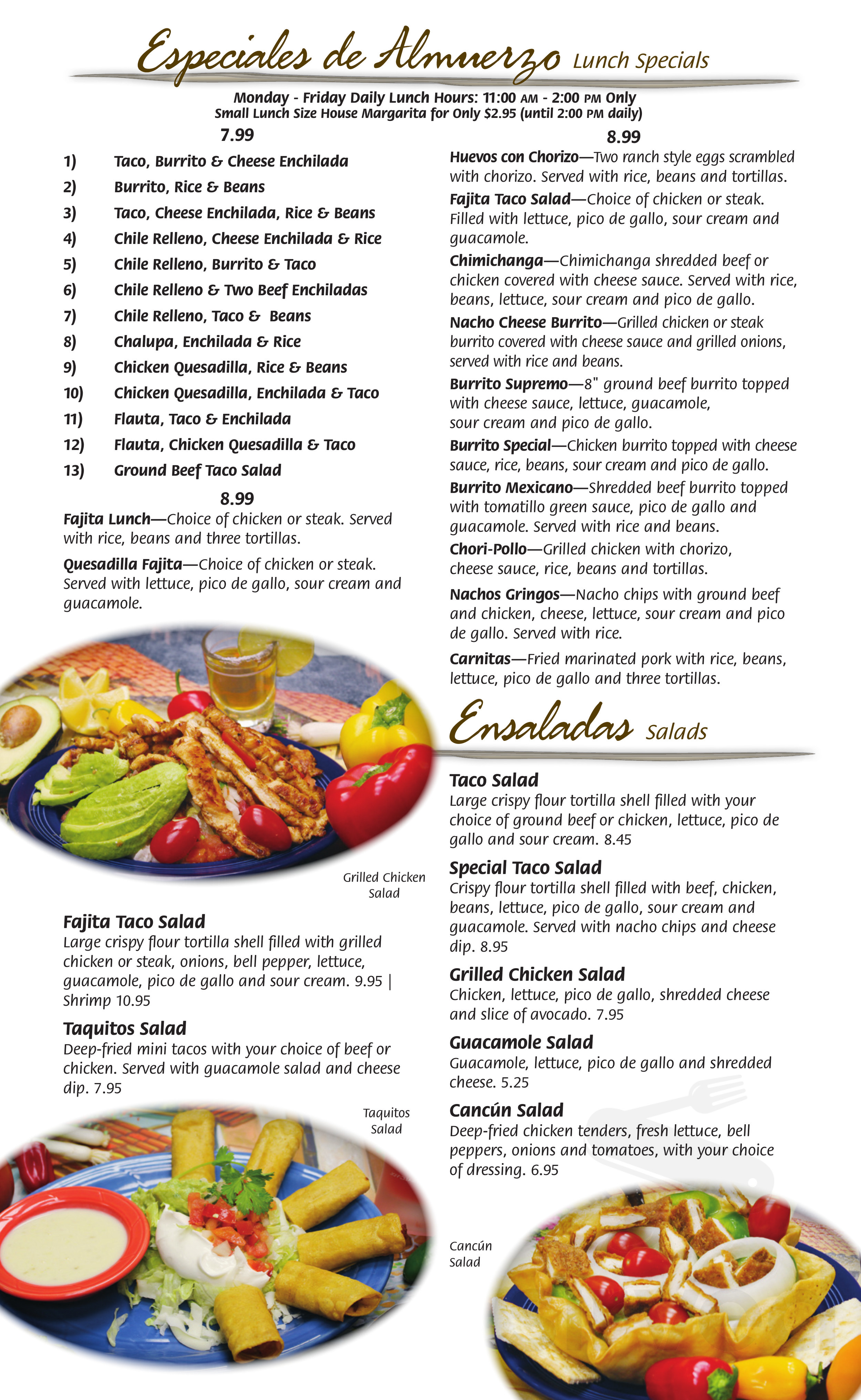 Mi Rancho Cocina Y Copas menu in Bemidji, Minnesota, USA