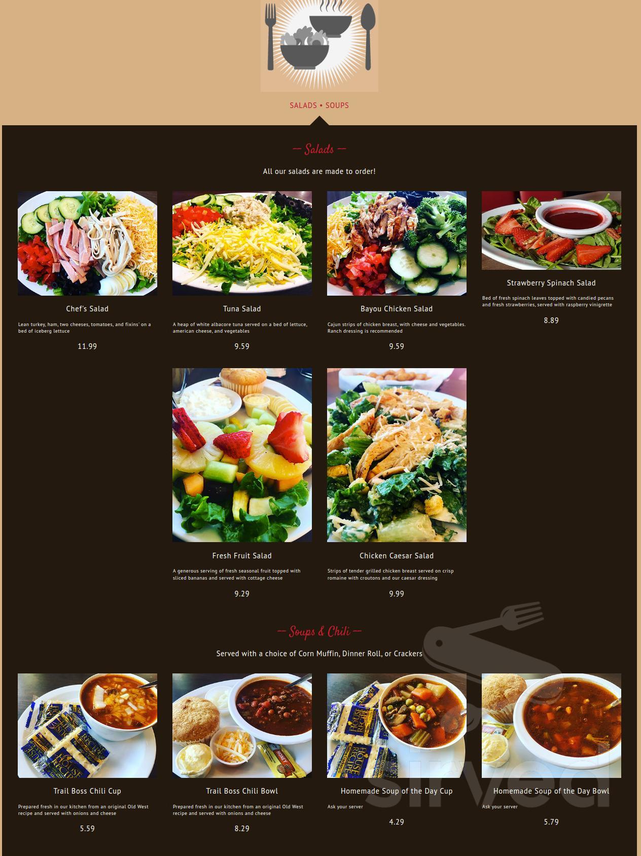 Menu - Flagstaff AZ's Country Host Restaurant | Sirved