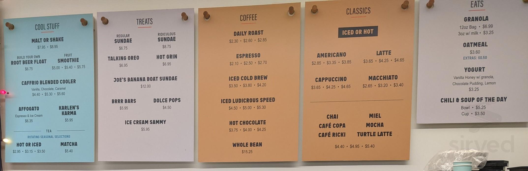 Sebastian Joe's Ice Cream Shop Menu - Minneapolis, Minnesota | Sirved
