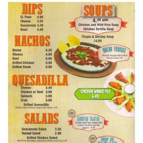 Don Patron Mexican Grill menu in Weston, West Virginia, USA