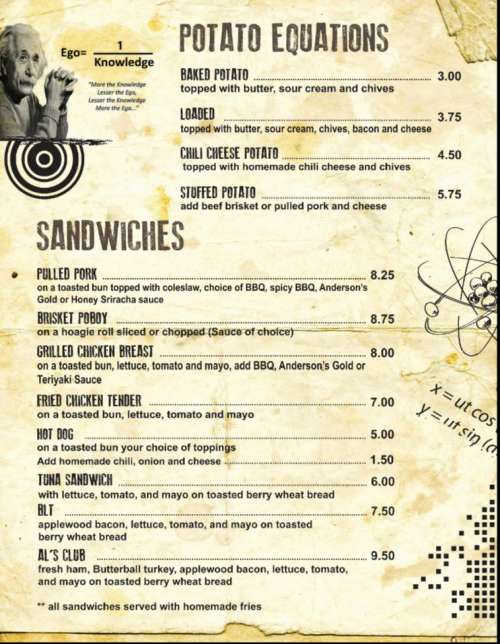 Uncle Albert's Pub menu in Houston, Texas, USA