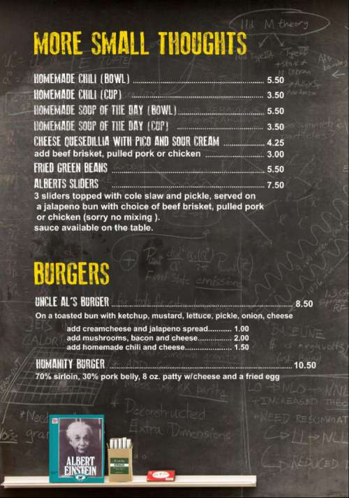 Uncle Albert's Pub menu in Houston, Texas, USA