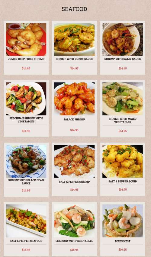 Orion Chinese Restaurant menu in Dawson Creek, British Columbia, Canada