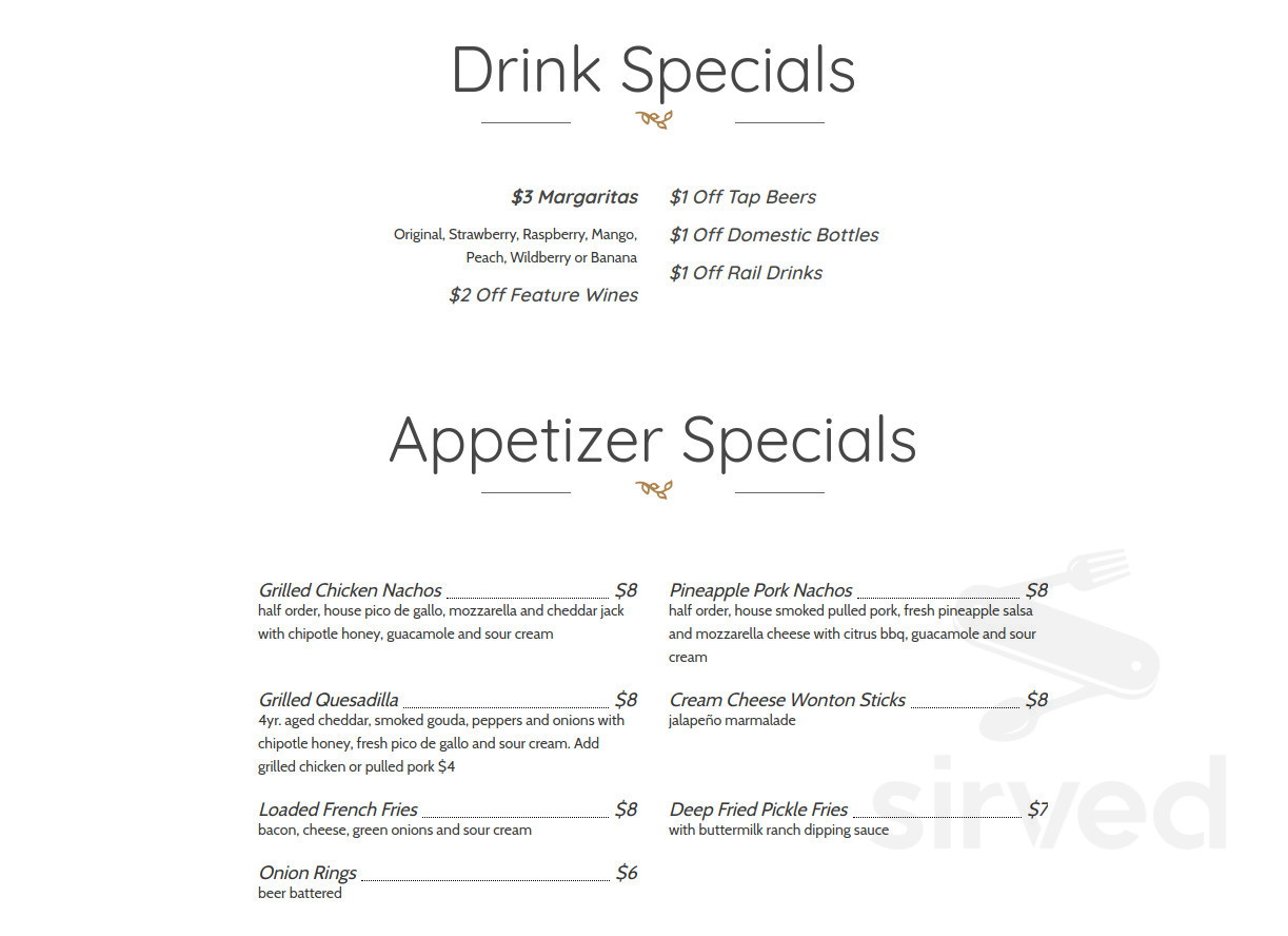 West Wind Supper Club menu in River Falls, Wisconsin, USA