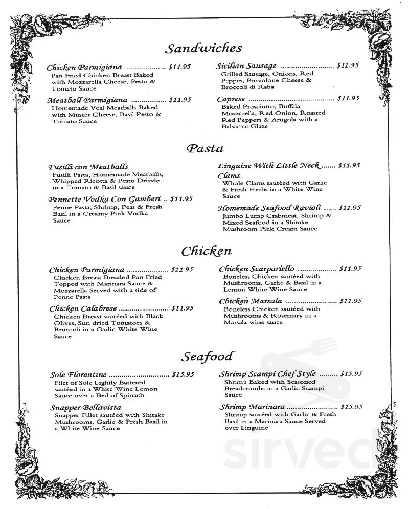 Menu for Andrea's in Waldwick, NJ | Sirved
