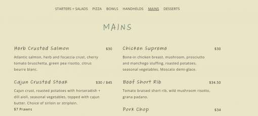 Menu for Starbelly Open Kitchen & Lounge in Calgary, AB | Sirved