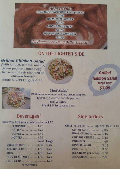 Huddle Cafe menu in Ashton, Illinois, USA