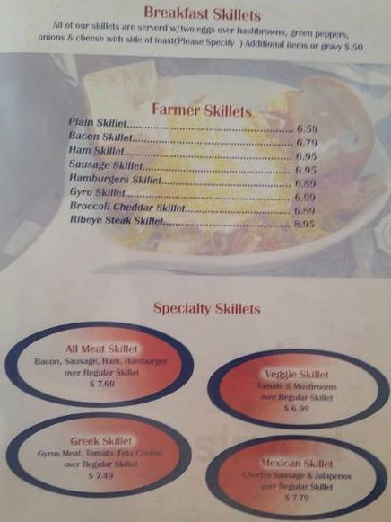 Huddle Cafe menu in Ashton, Illinois, USA