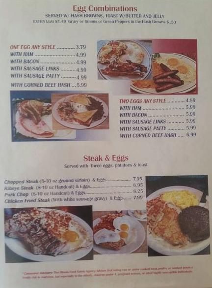 Huddle Cafe menu in Ashton, Illinois, USA