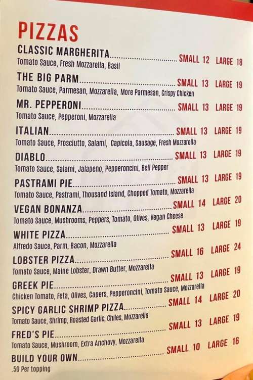 Big Parm menu in Tustin, California, USA