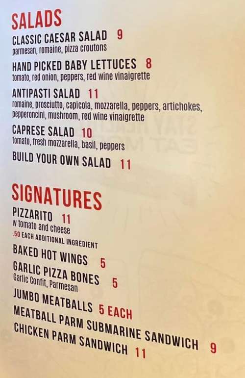 Big Parm menu in Tustin, California, USA