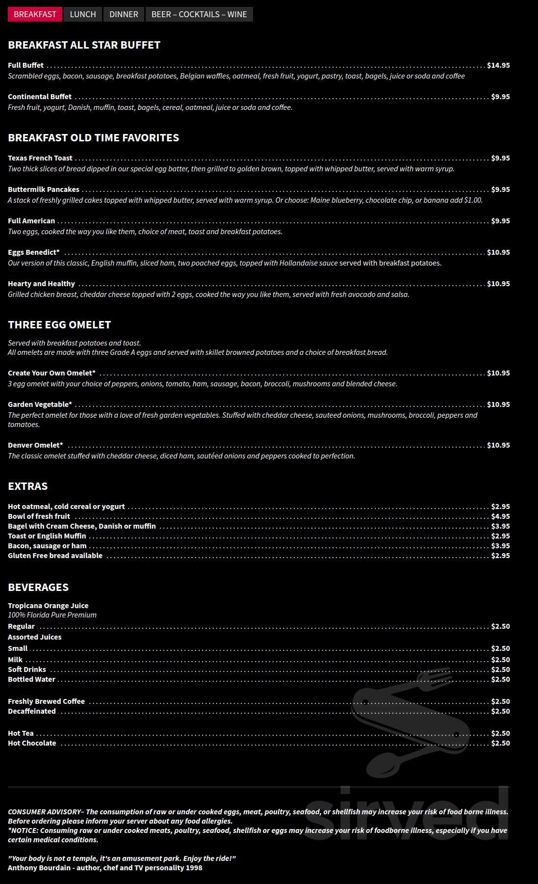 Menu for Scoreboard Sports Bar and Grill in Woburn, MA | Sirved