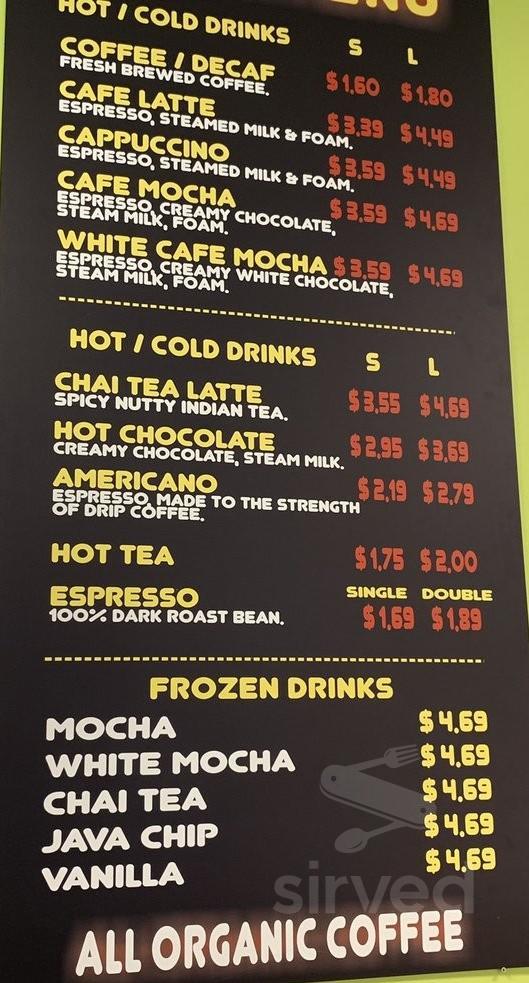 Intown Donutz menu in Winston-Salem, North Carolina, USA