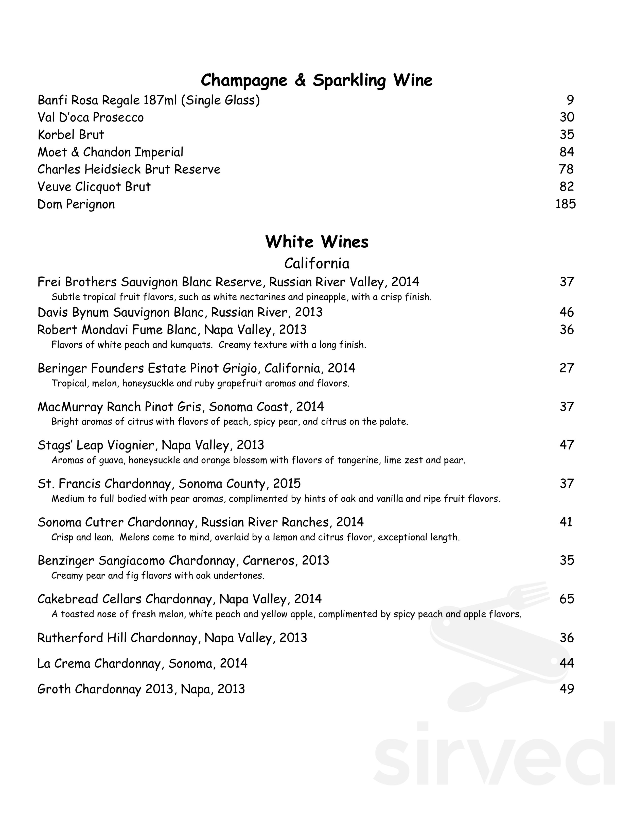 Menu - Floral Park NY's Crabtree's Restaurant | Sirved
