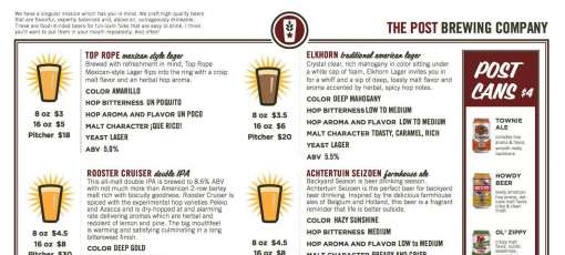 Menu for The Post Chicken & Beer - Longmont in Longmont, CO | Sirved