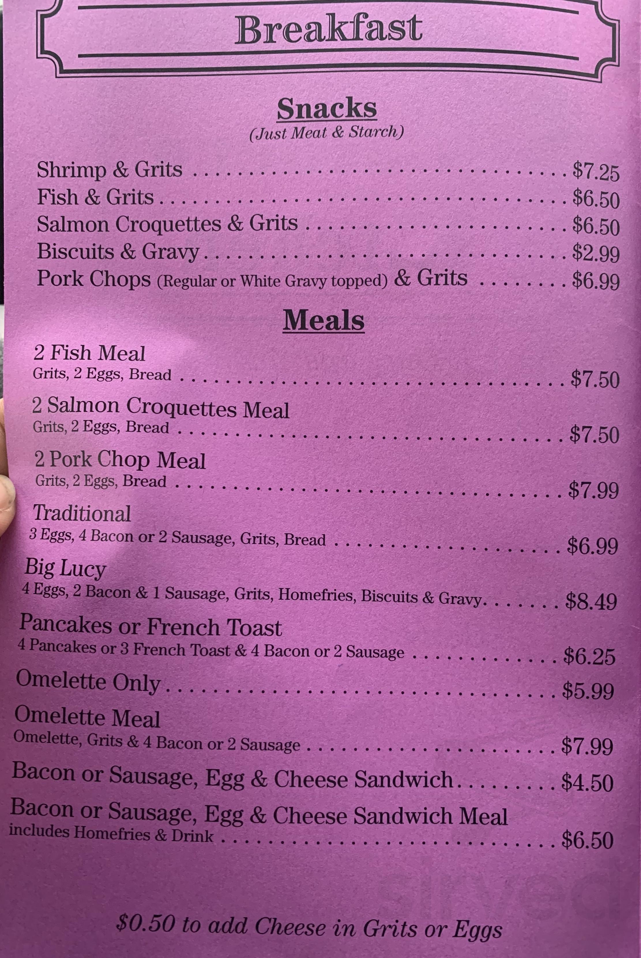 Lucille's Southern Kitchen menu in Gainesville, Florida, USA