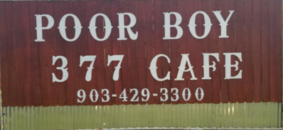 Menu for Poor Boy 377 Cafe in Whitesboro, TX | Sirved