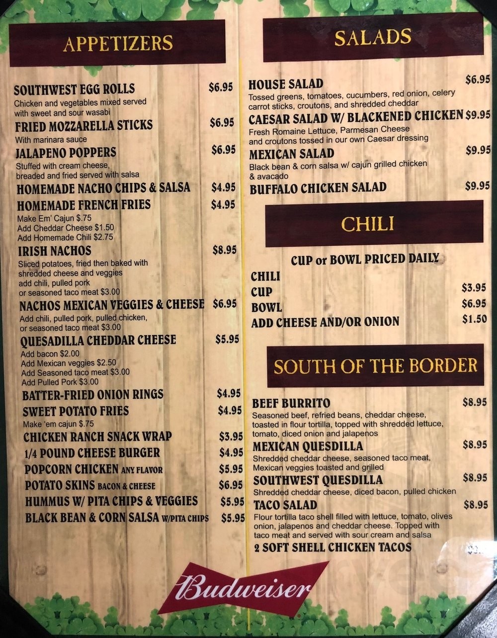 Smokey O'Grady's menu in East Lyme, Connecticut, USA