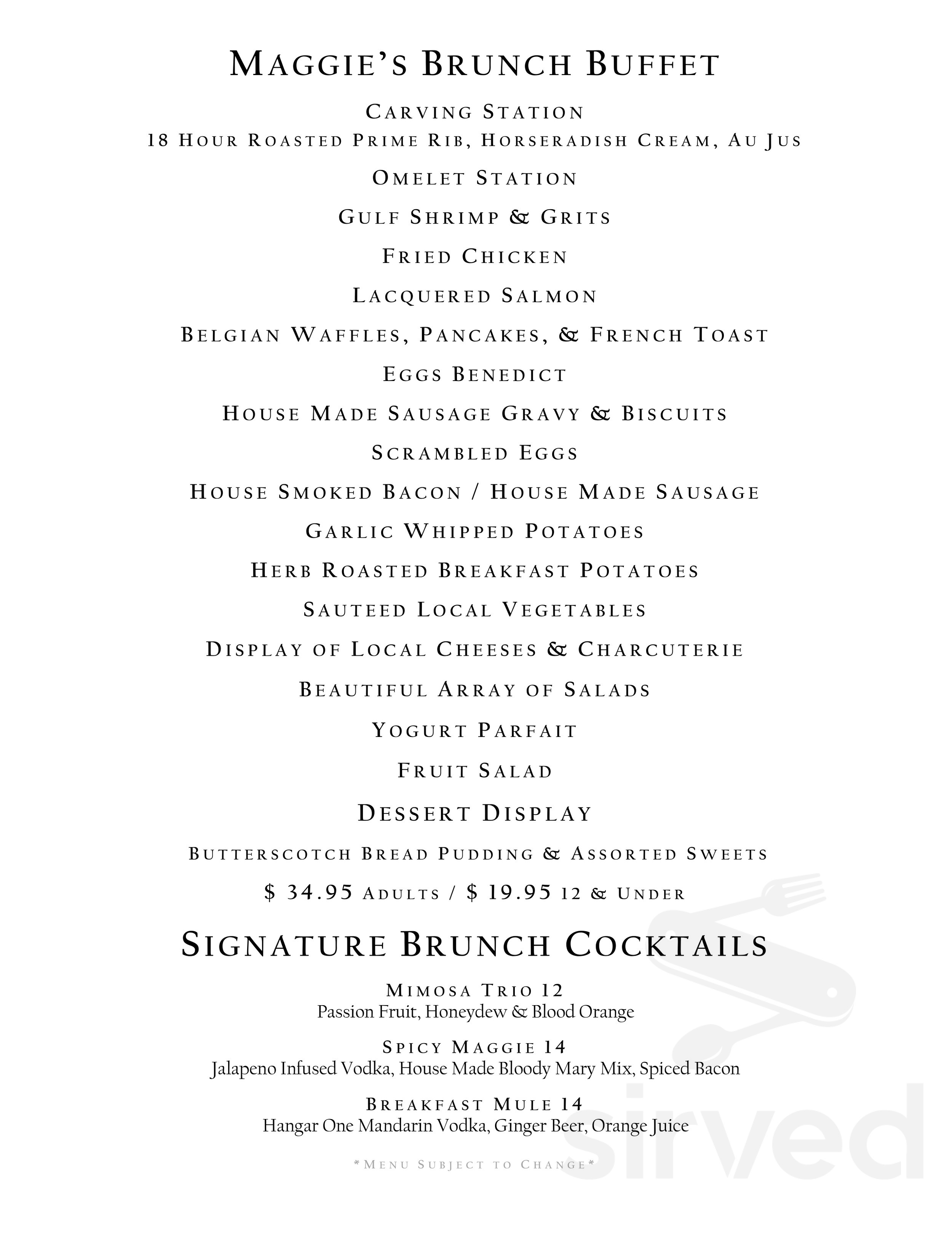 Magnolias at the Mill menu in Purcellville, Virginia, USA