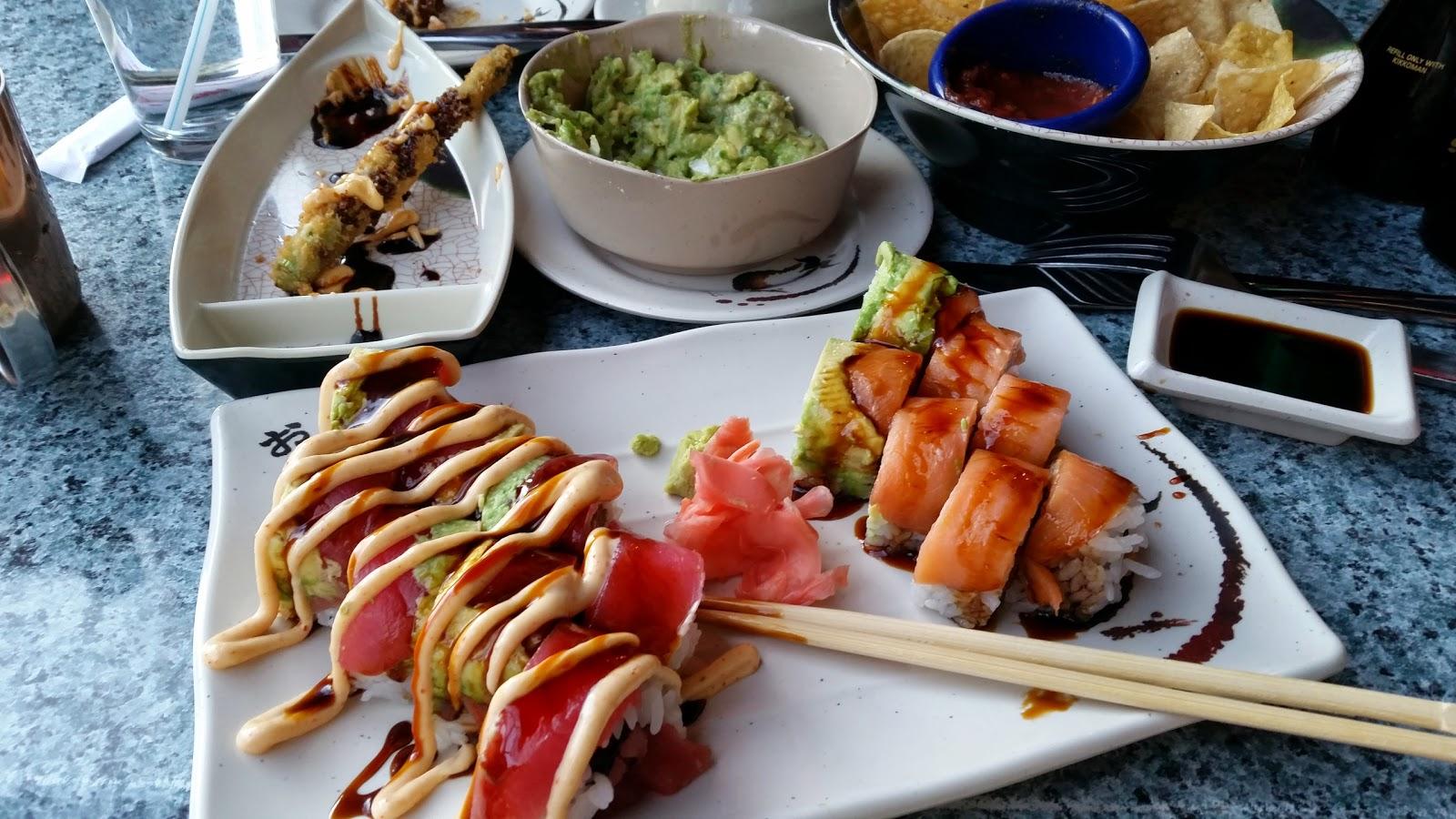 Takosushi menu in Columbia, South Carolina, USA