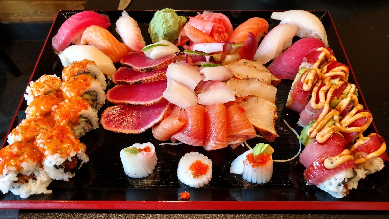 Takosushi menu in Columbia, South Carolina, USA