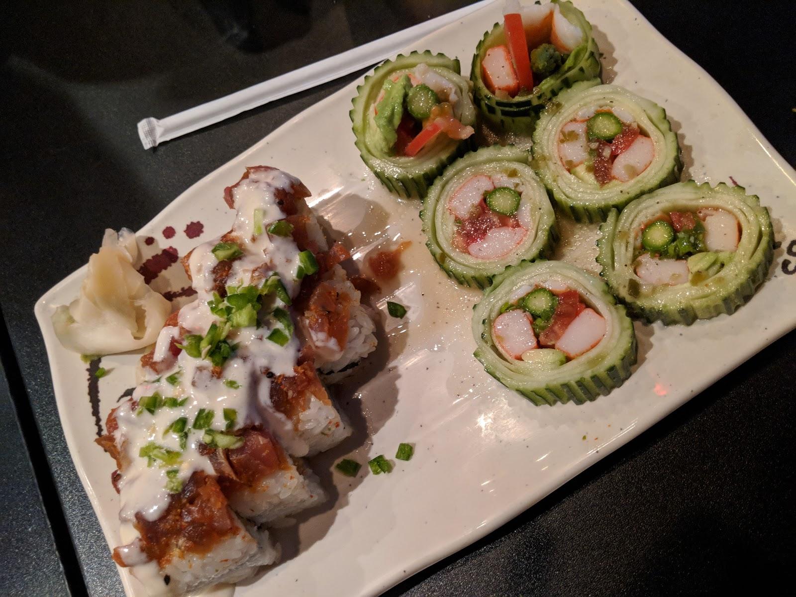 Takosushi menu in Columbia, South Carolina, USA