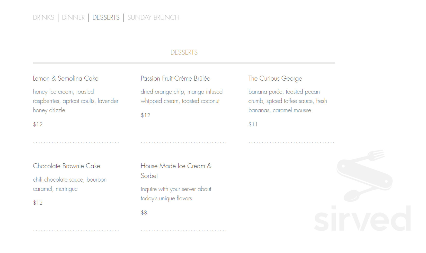 ZEST bar+grille menu in Bethlehem, Pennsylvania, USA