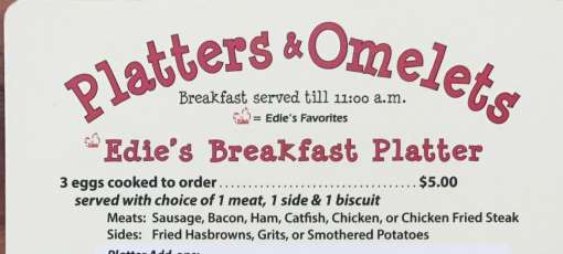 Menu for Edie's Biscuits in Lafayette, LA | Sirved