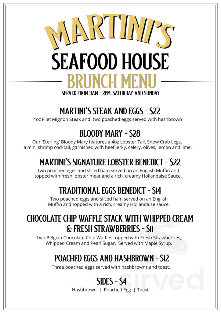 Martini's Seafood House menus in Fredericksburg, Texas, United States