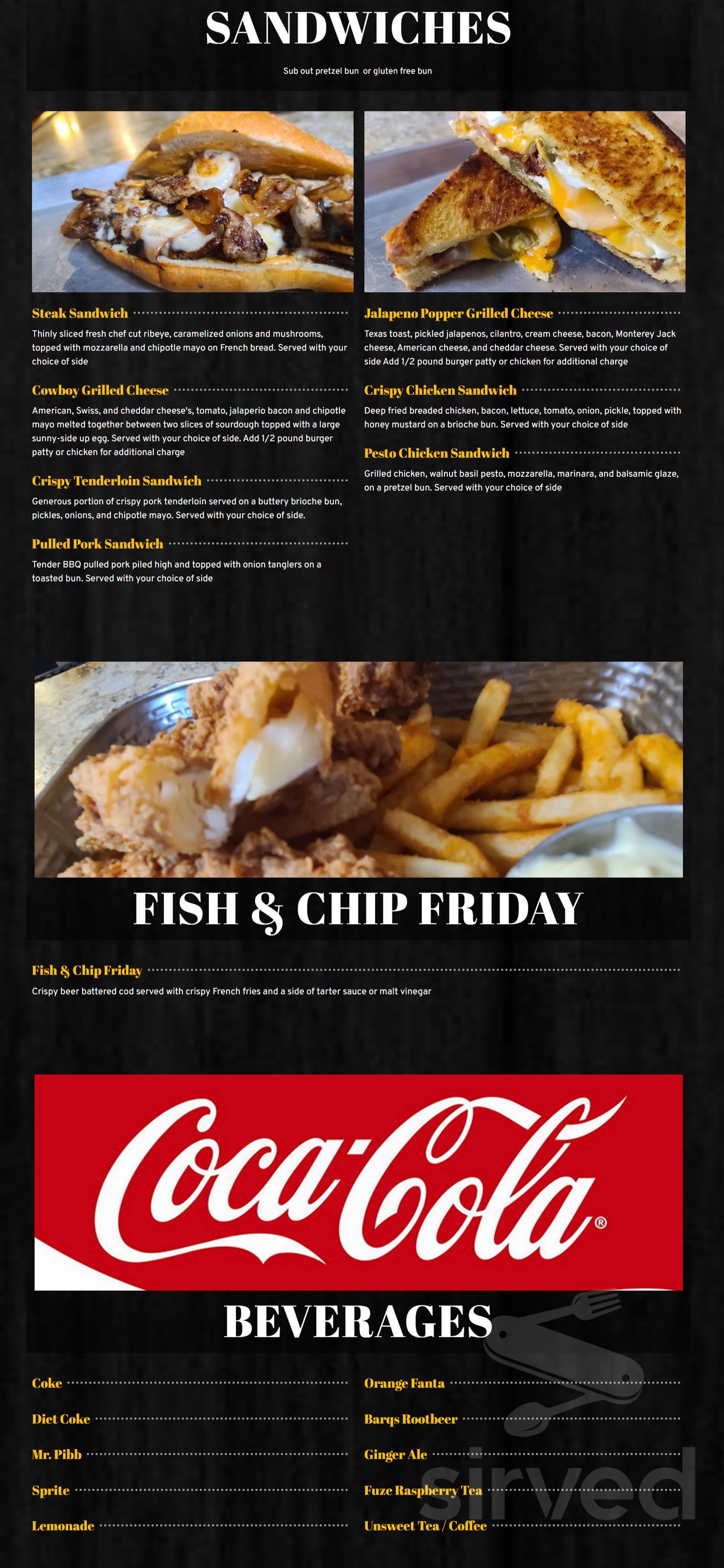 Stagecoach Saloon menu in Lockport, Illinois, USA