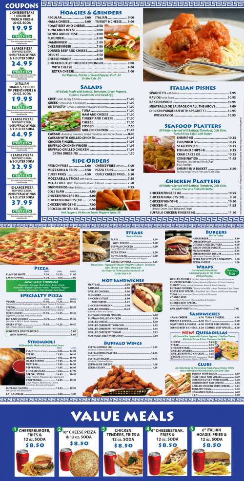 63rd Street Pizza menu in Philadelphia, Pennsylvania, USA
