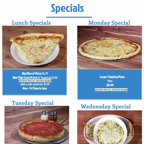 Zeppo's Pizza menu in Bakersfield, California, USA