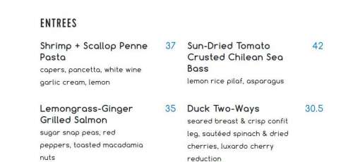 Menu for blue grillhouse in Bethlehem, PA | Sirved