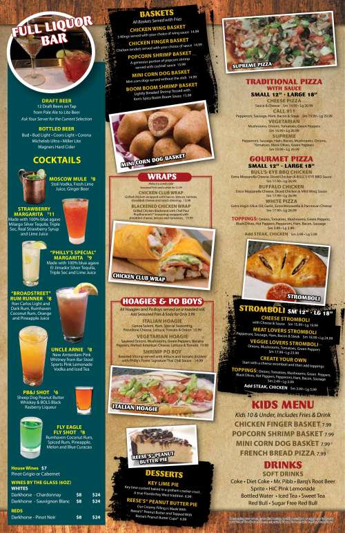 Philly's Finest menu in Jacksonville Beach, Florida, USA