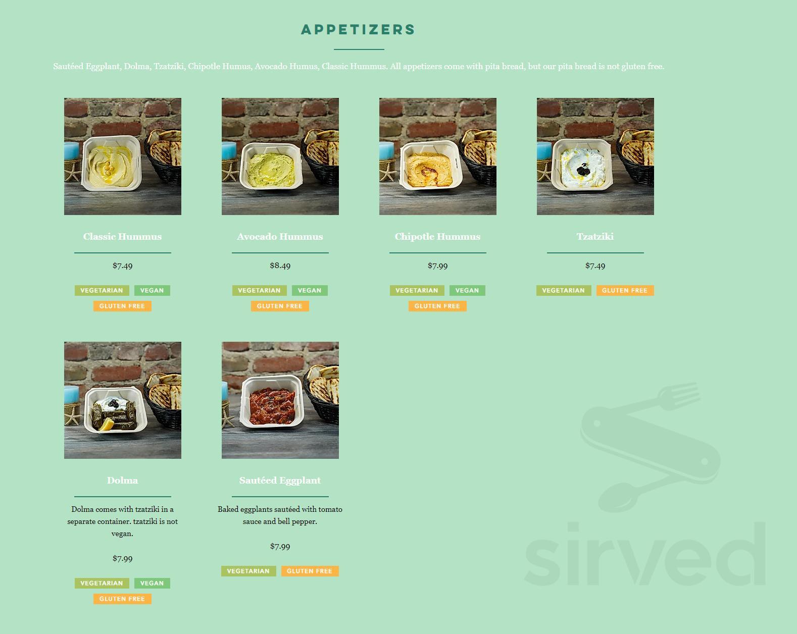 The Bite menu in San Francisco, California, USA