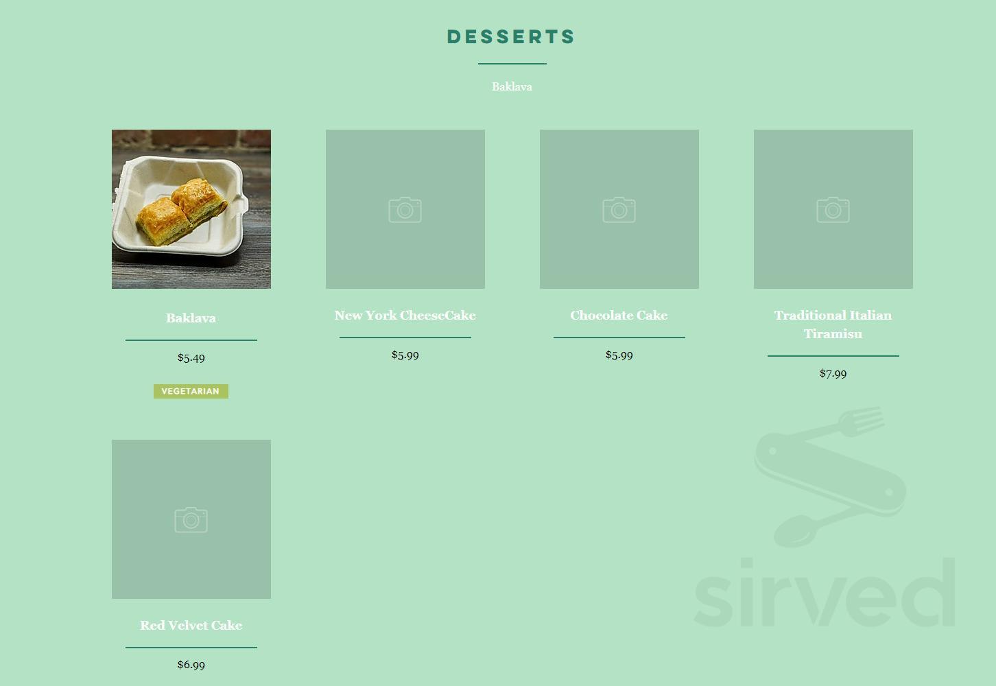 The Bite menu in San Francisco, California, USA