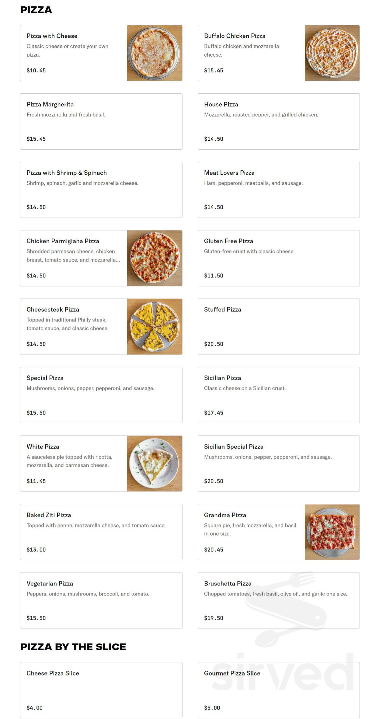 Bella Napoli Pizzeria & Ristorante menu in Sayreville, New Jersey, USA