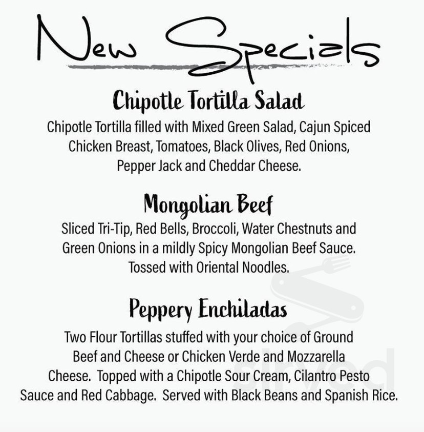 Menu for The Peppery in Sonora, CA | Sirved