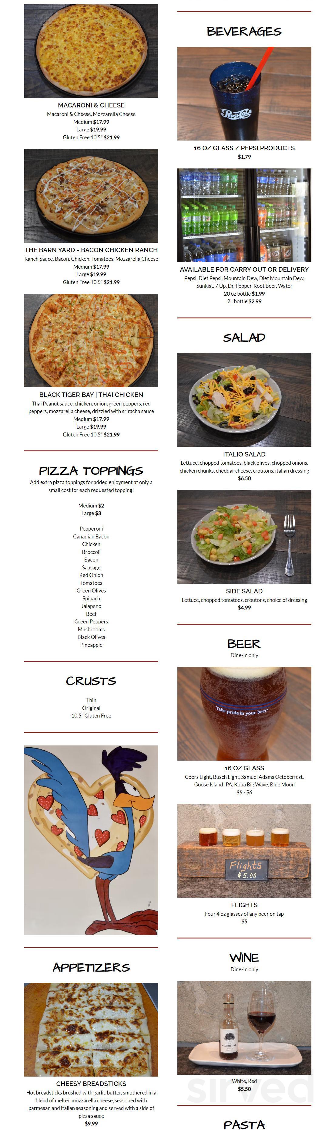 Coyote Pizzeria menu in Devils Lake, North Dakota, USA