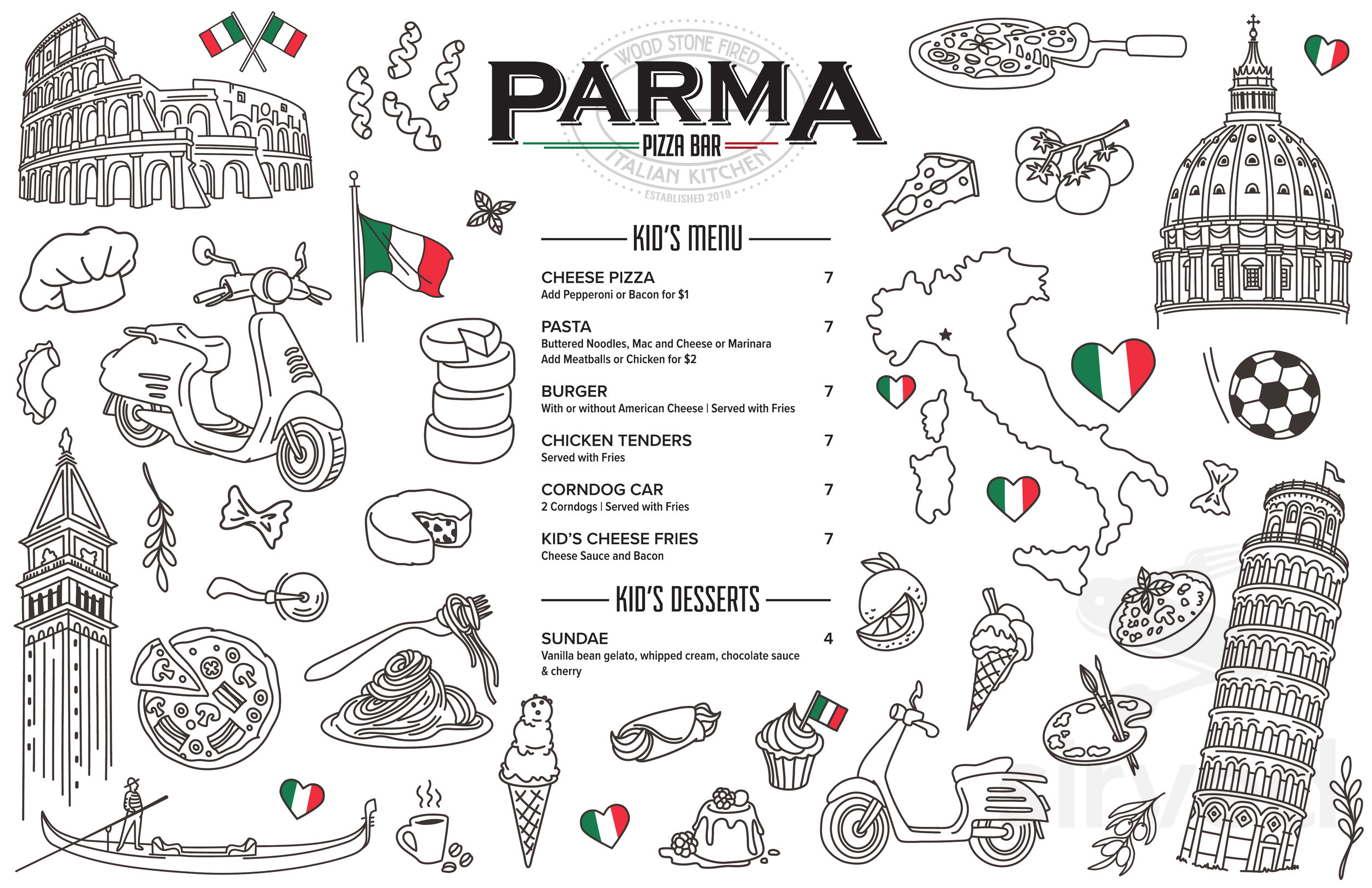 Parma Pizza Bar menu in Yorkville, Illinois, USA