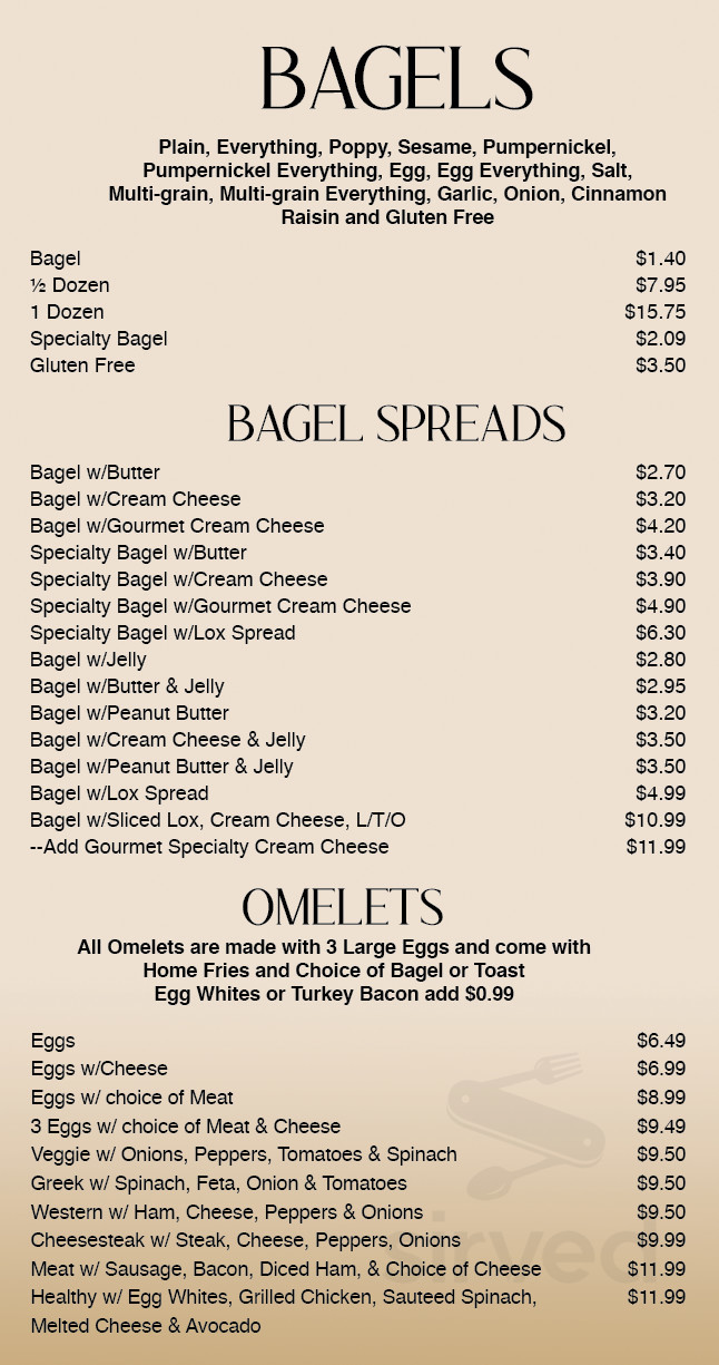 Bagel Boyz menu in Hazlet, New Jersey, USA