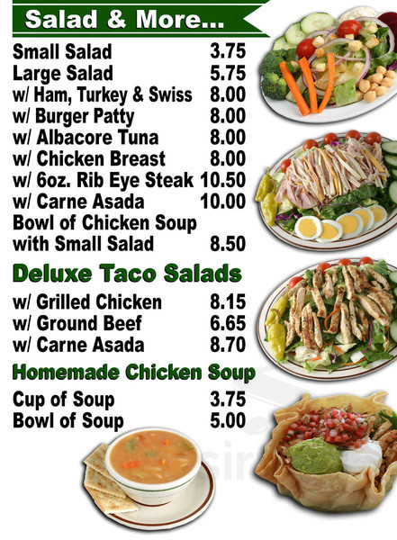 Tom's Place menu in Costa Mesa, California, USA