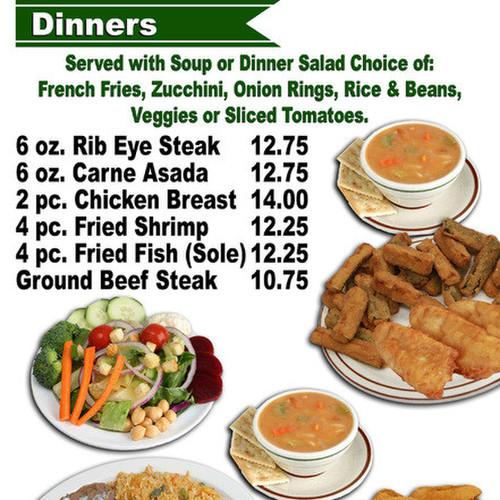 Tom's Place menu in Costa Mesa, California, USA
