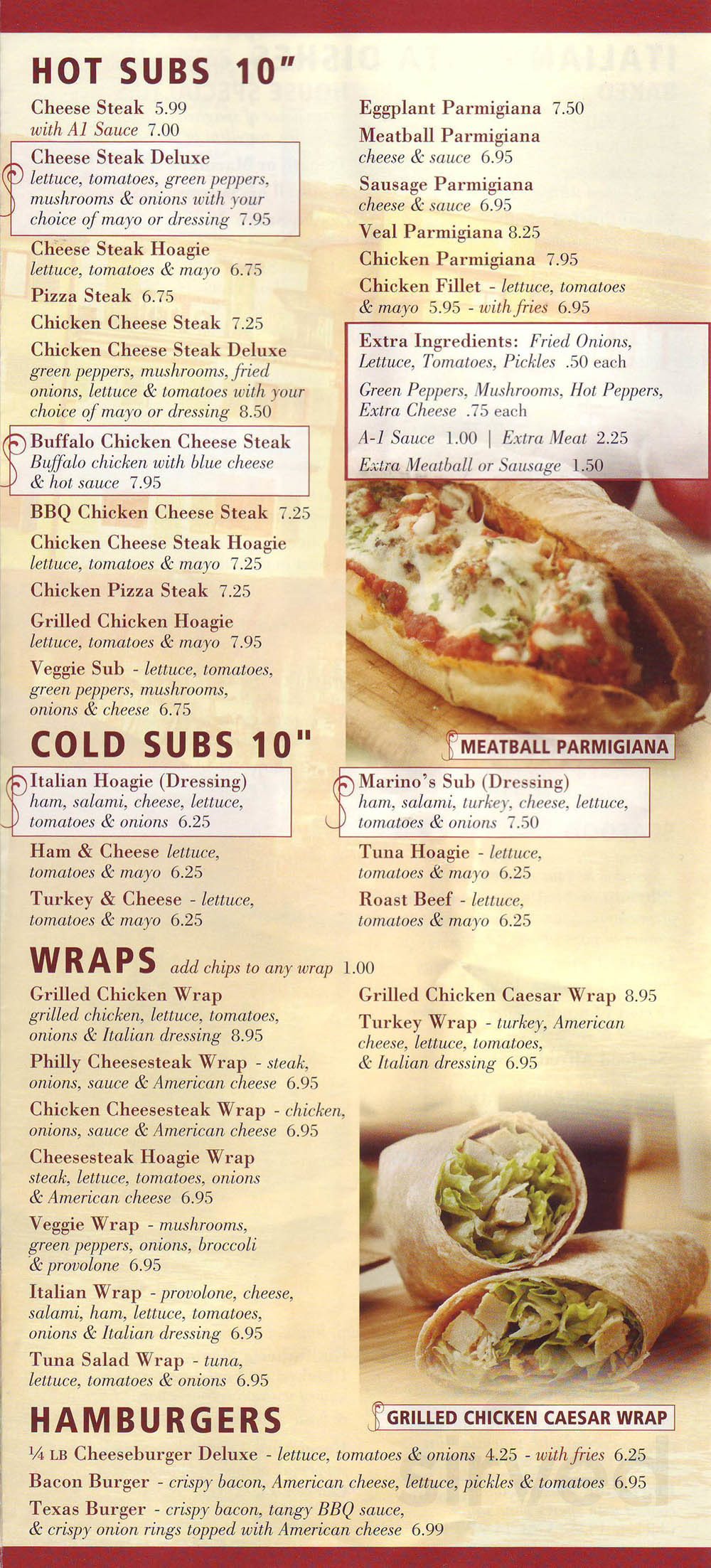 Marino's Italian Restaurant menus in Victoria, Virginia, United States