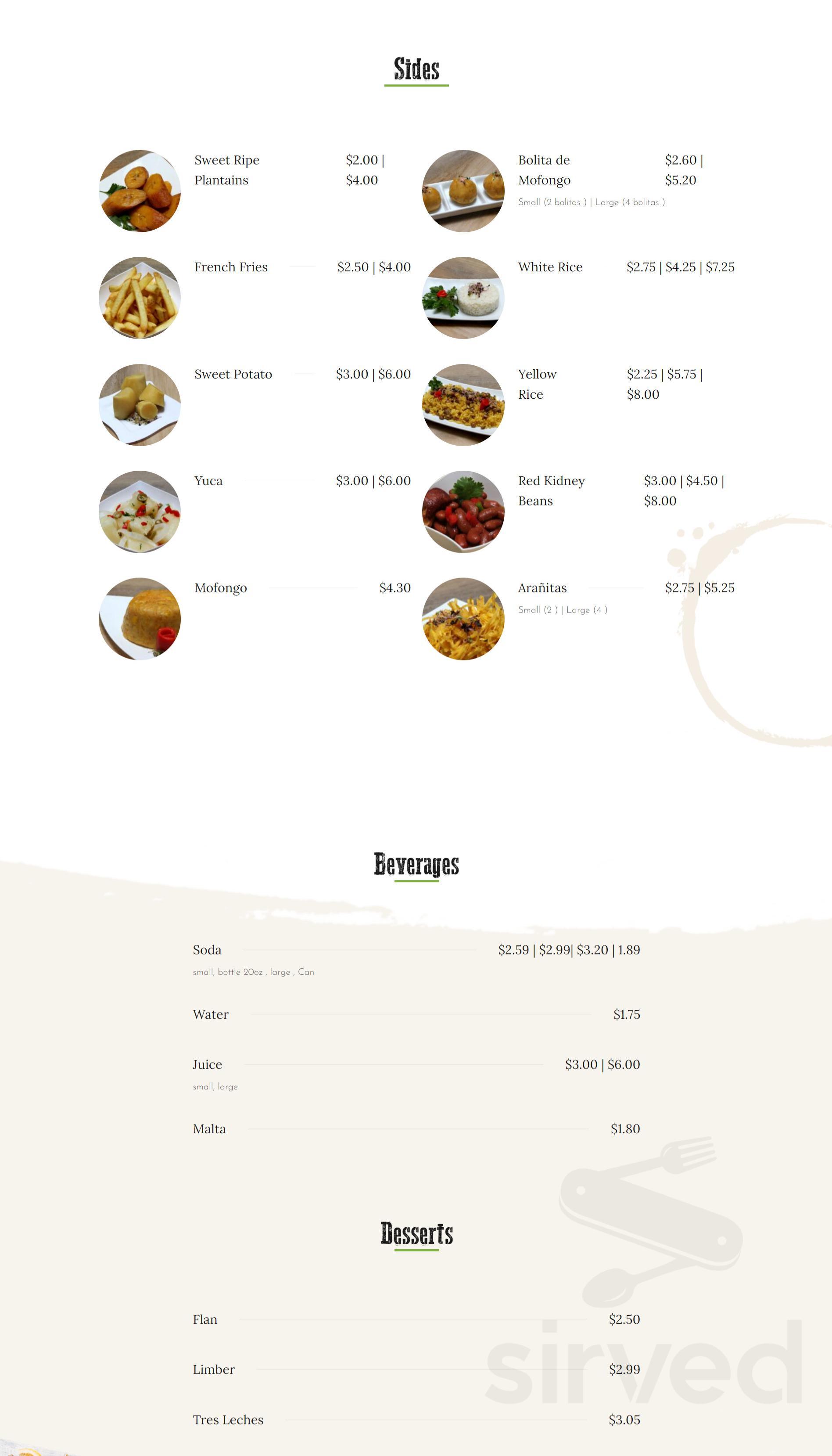 Martin's BBQ menu in Kissimmee, Florida, USA